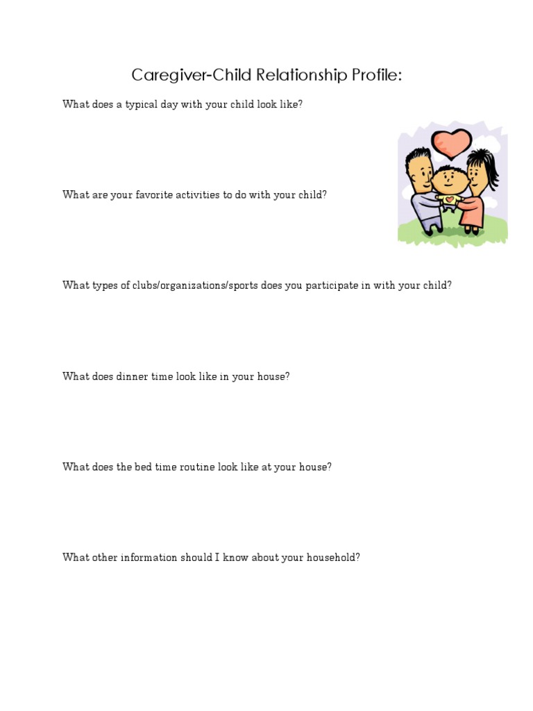 Caregiver-Child Daily Routine Insights | PDF | Lifestyle