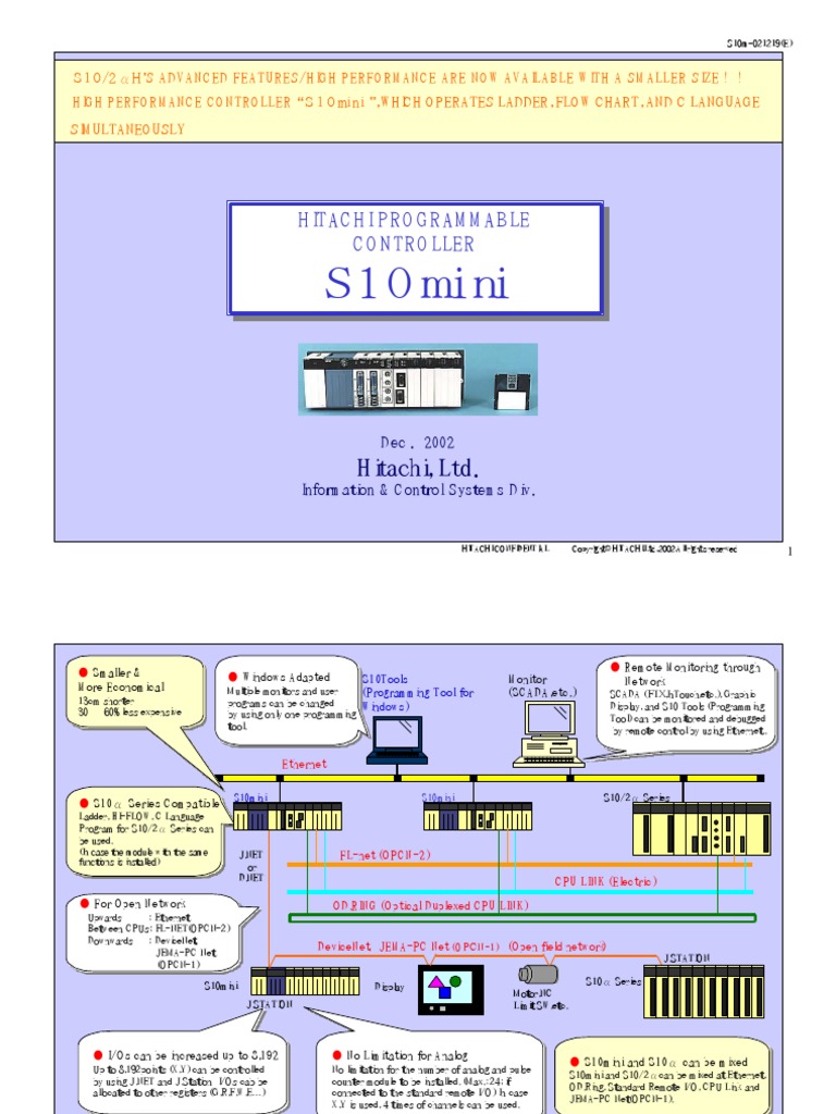 S10 Mini 1 | PDF | Programmable Logic Controller | Input/Output