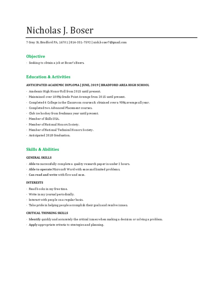 Resume 2019 | PDF