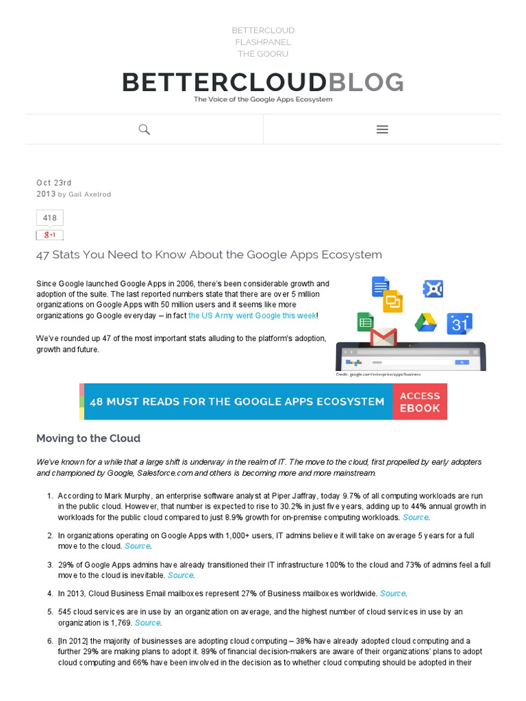 47 Stats You Need To Know About The Google Apps Ecosystem - BetterCloud ...