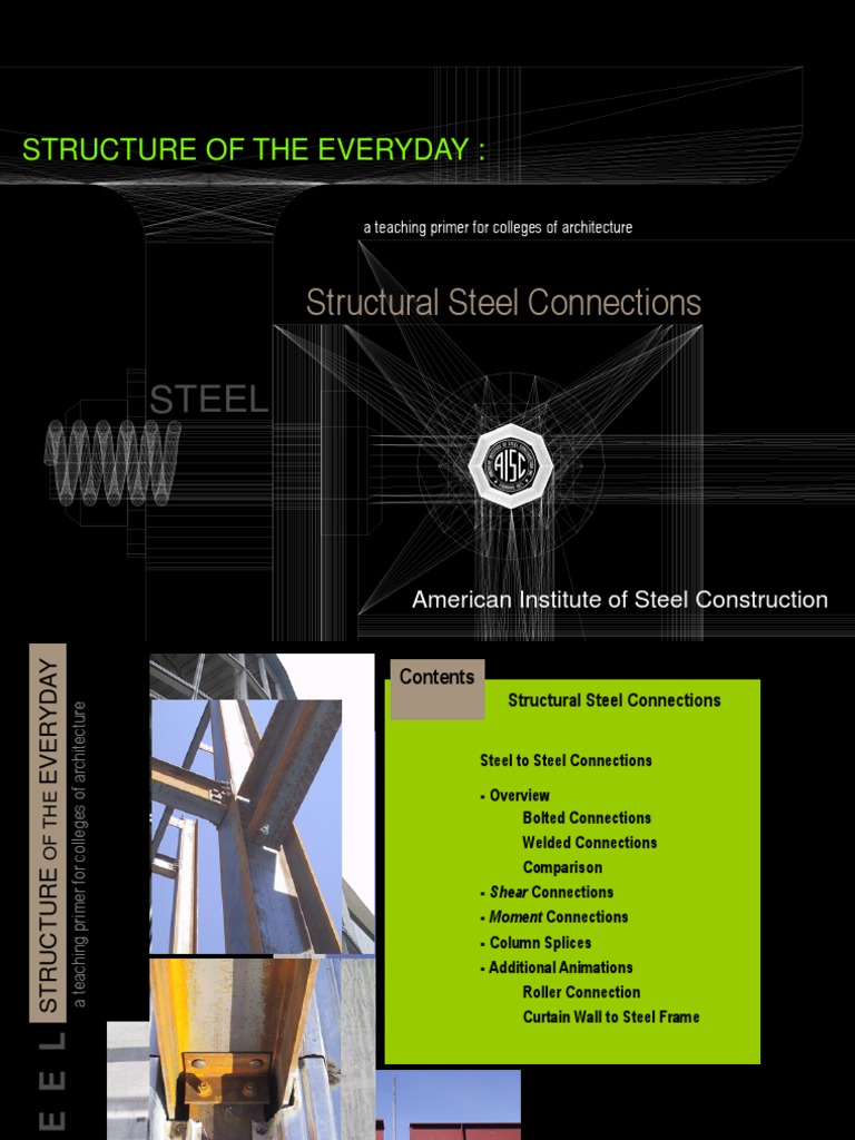 AISC-Connections in Steel | PDF | Structural Steel | Screw