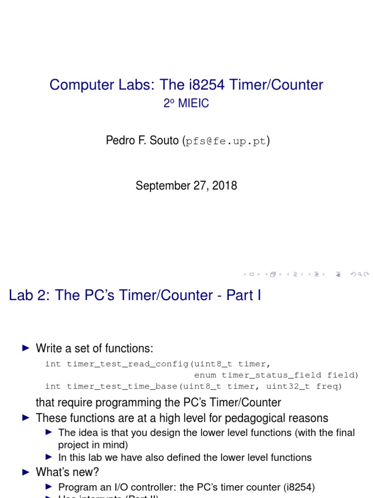Computer Labs: The I8254 Timer/Counter: 2 Mieic | PDF | Data Type ...