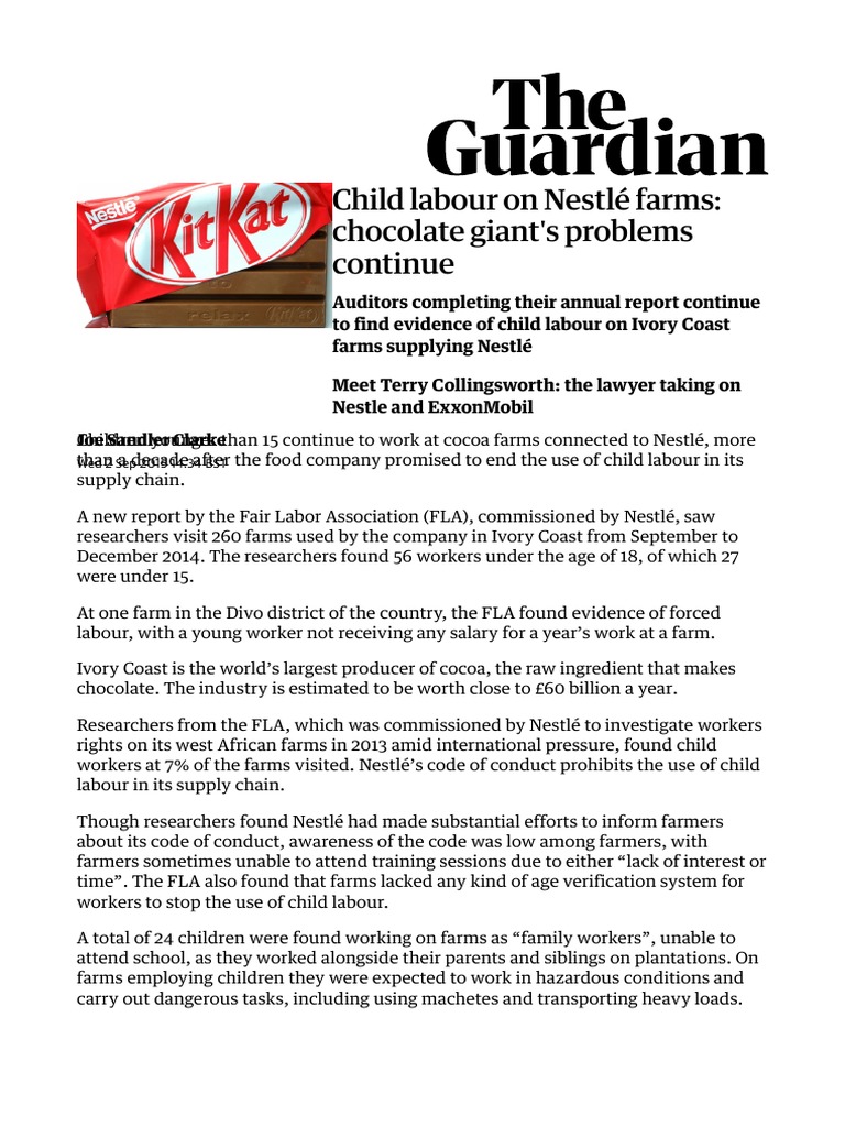Nestle | PDF | Child Labour | Nestlé