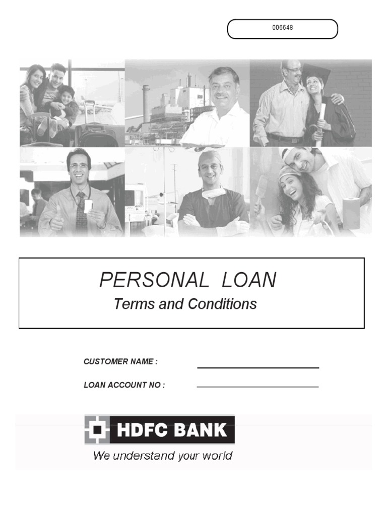 HDFC PL Agreement | PDF | Cheque | Banks