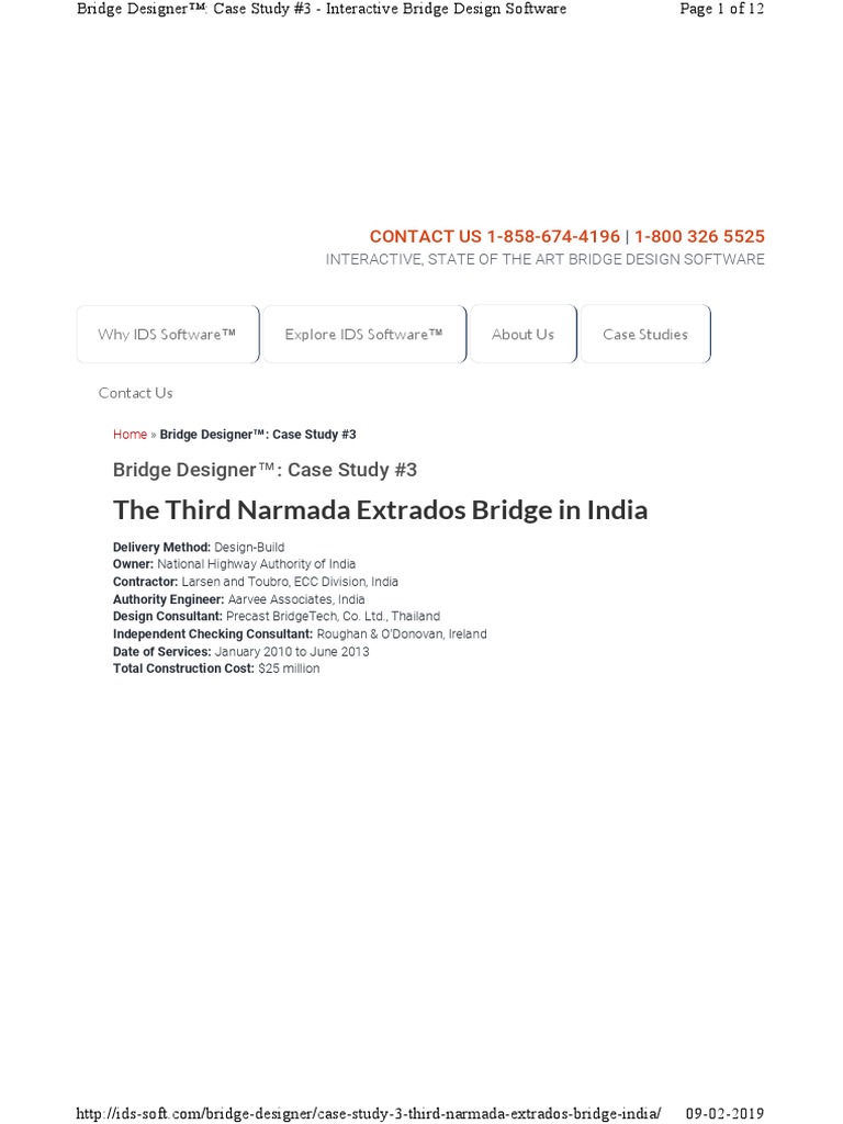 The Third Narmada Extrados Bridge in India: Bridge Designer™: Case ...