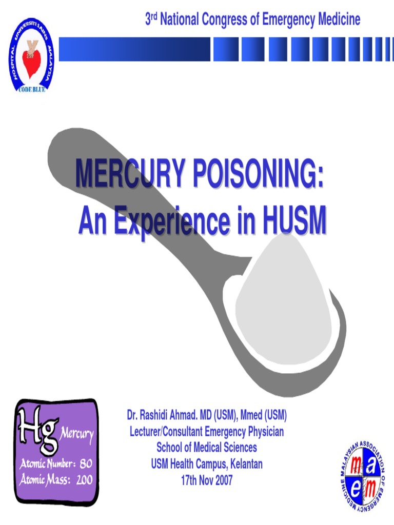 Mercury Poisoning An Experience In Husm Pdf Mercury Element