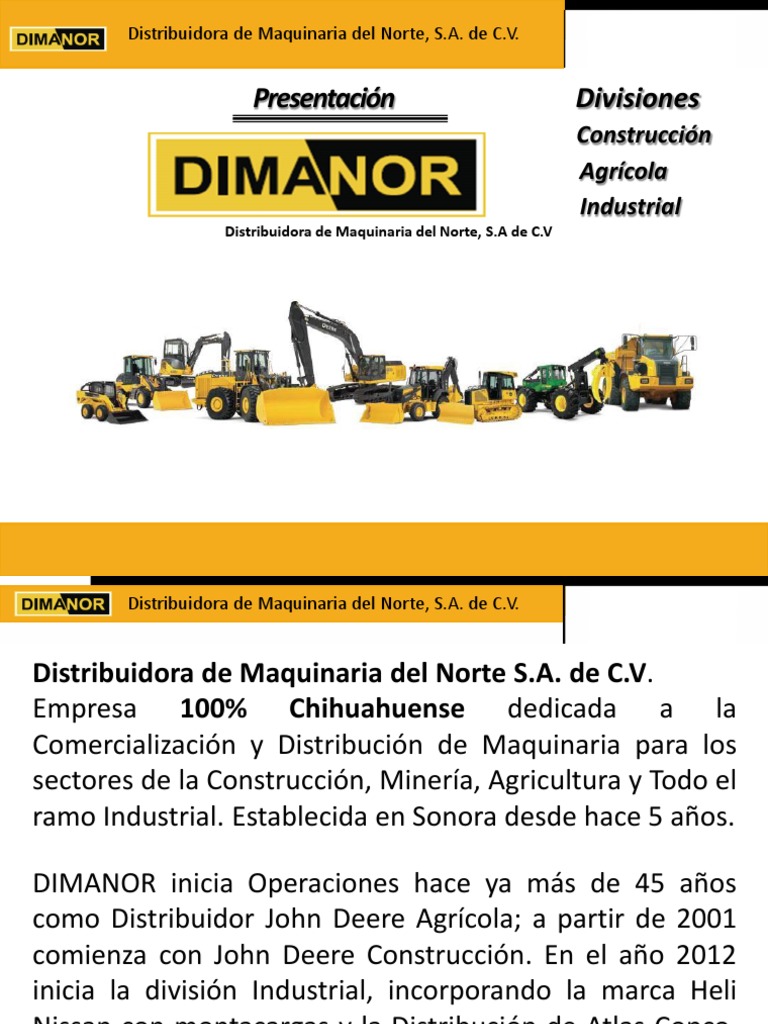 Presentacion Dimanor | PDF | Agricultura | Fabricación e ingeniería