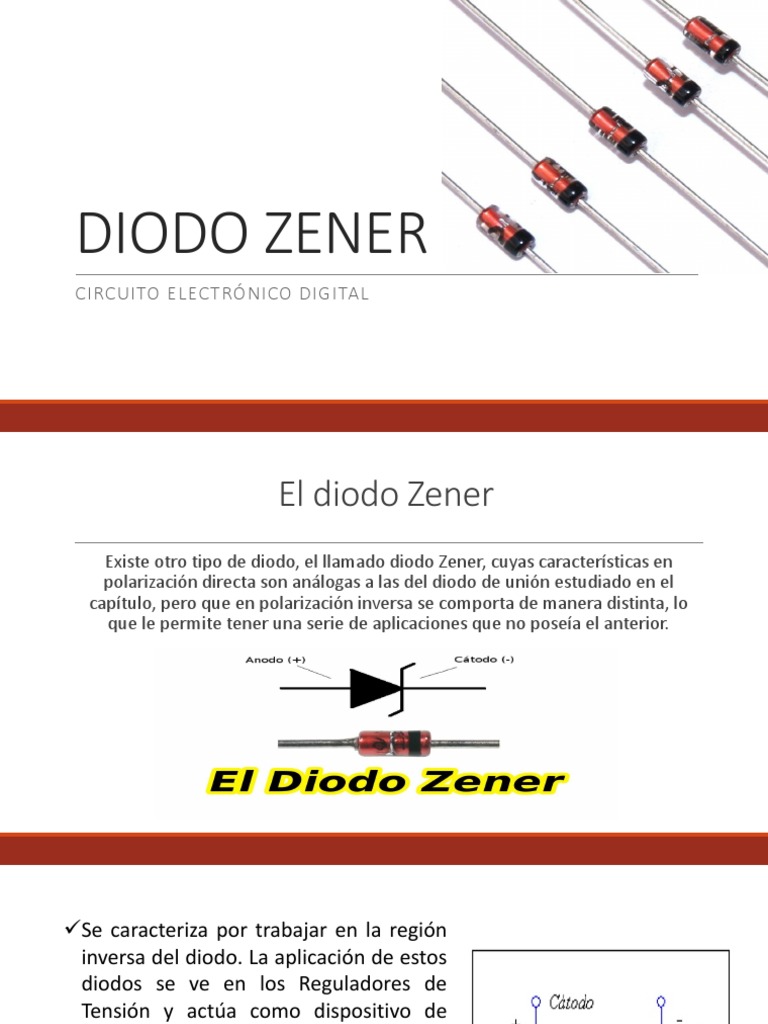 Funcionamiento del Diodo Zener | PDF | Diodo | Electrónica