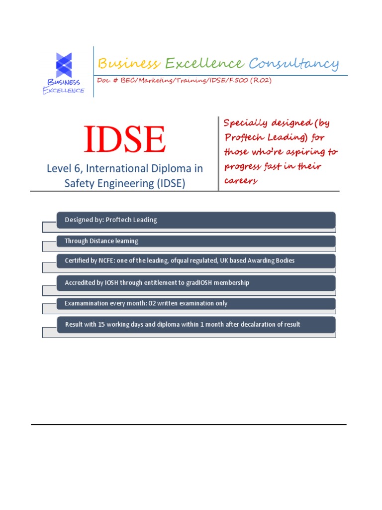 Idse Brochure Rev 2 | PDF | Diploma | Behavior Modification