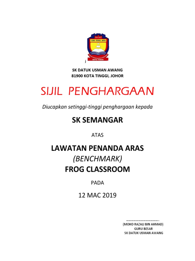 Template Sijil Sijil | PDF