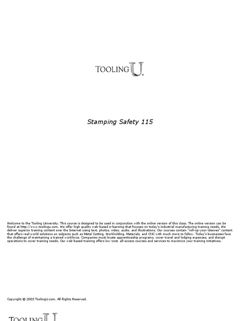 248 Stamping Safety | PDF