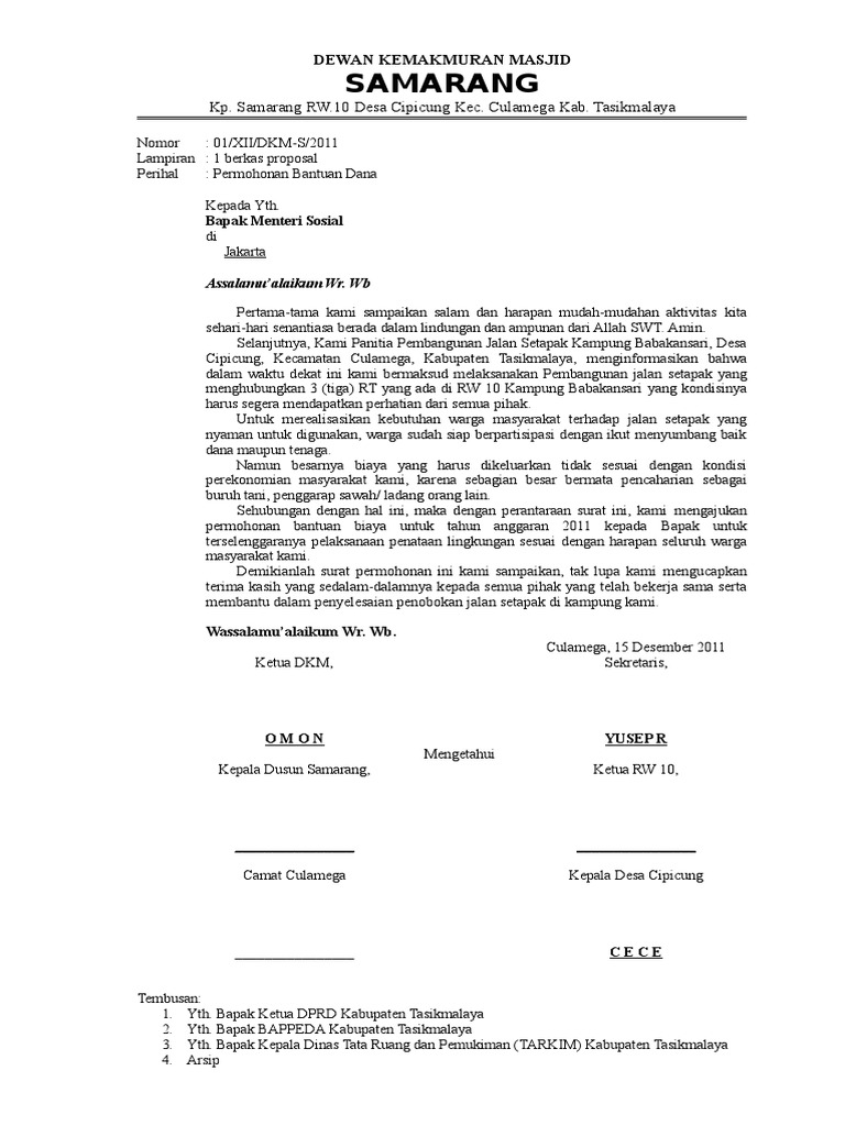 Contoh Proposal Pembangunan Jalan Setapak Pdf