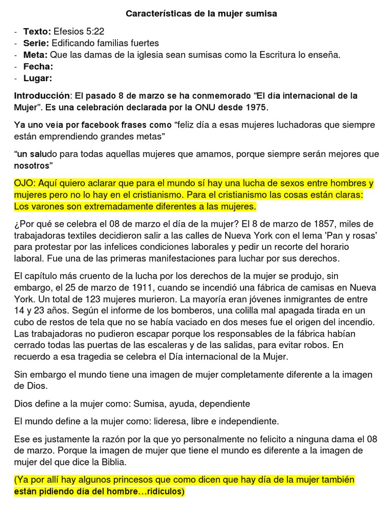 04 Características de La Mujer Sumisa PDF | PDF | Cristo (título) | Biblia