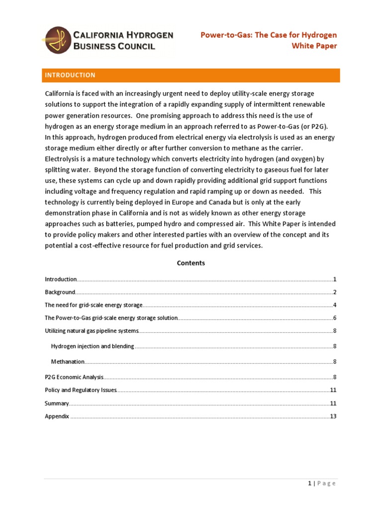 CHBC Hydrogen Energy Storage White Paper | PDF | Energy Storage ... CHBC Hydrogen Energy Storage White Paper | PDF | Energy Storage ...