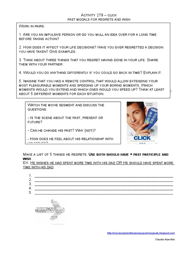 Click Movie Activity | PDF
