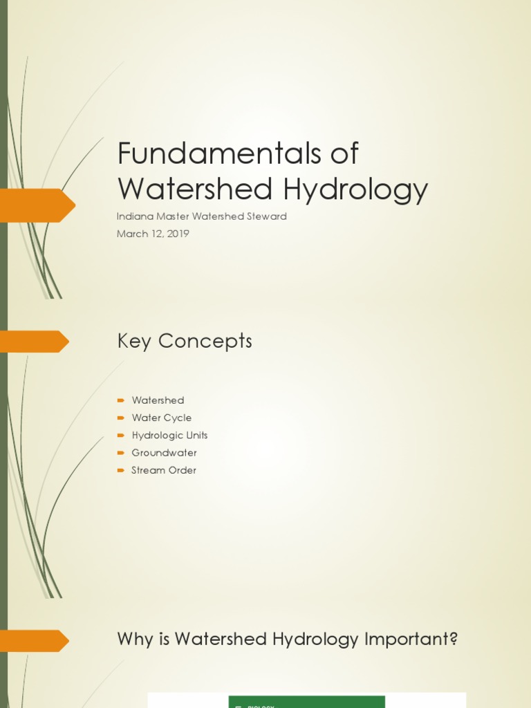 March 12 Fundamentals of Watershed Hydrology | PDF | Stream | Drainage ...