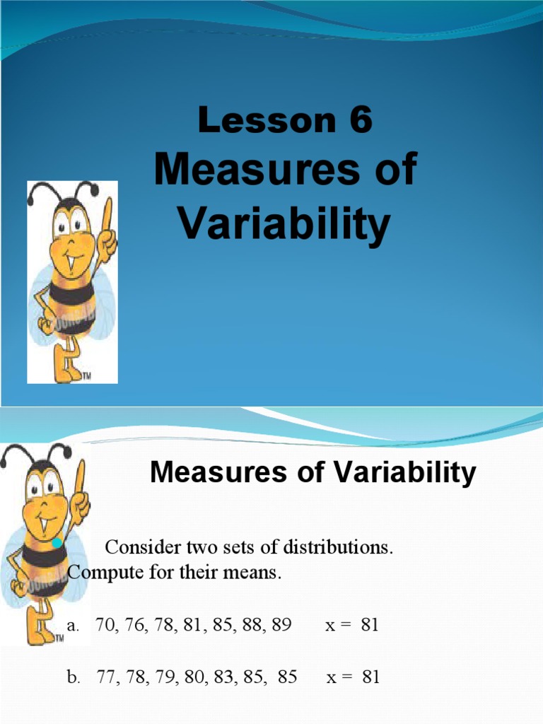 Measures of Variability | PDF | Variance | Standard Deviation