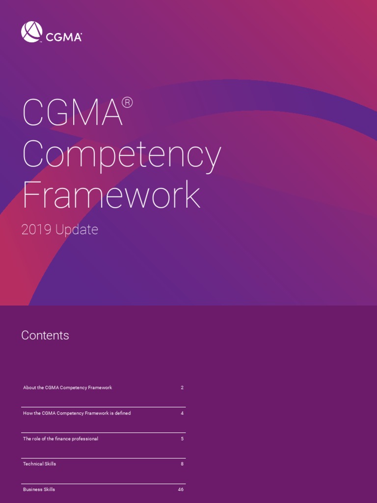 Cgma Competency Framework 2019 Edition | PDF | Strategic Management ...