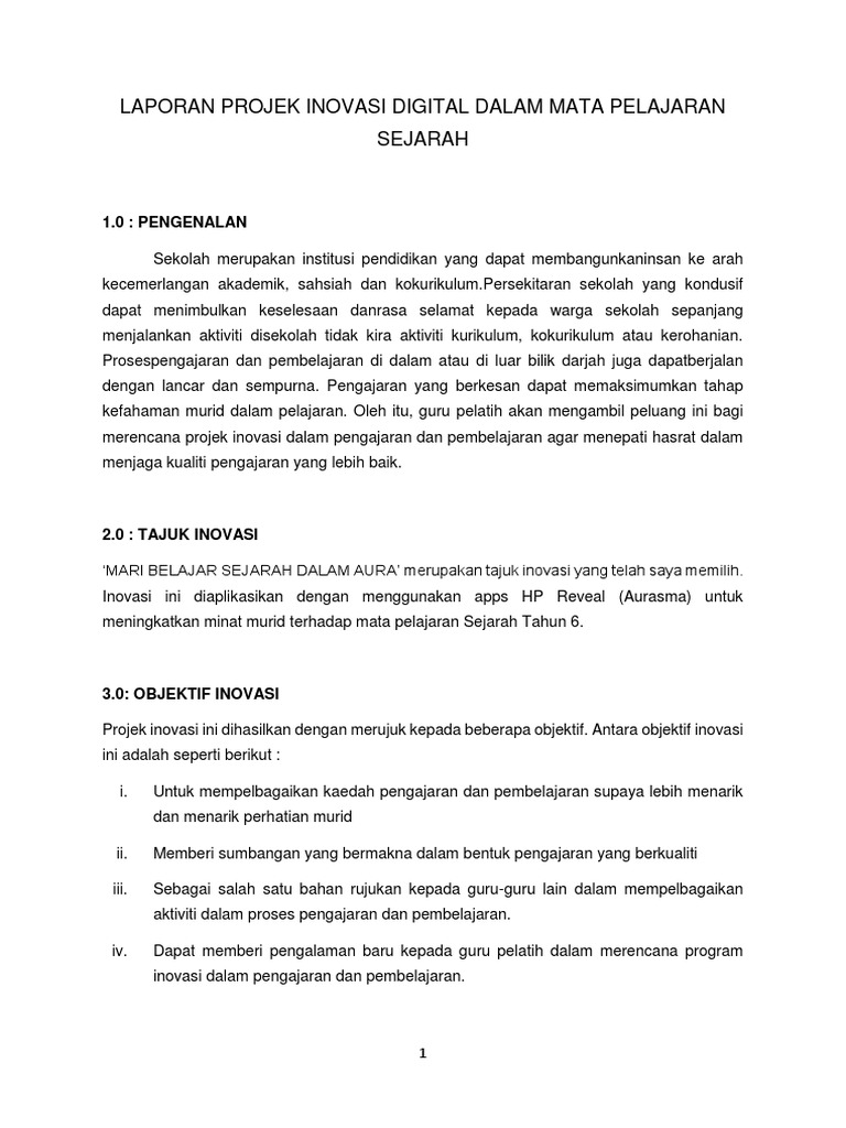 6.laporan Projek Produk Inovasi Digital | PDF