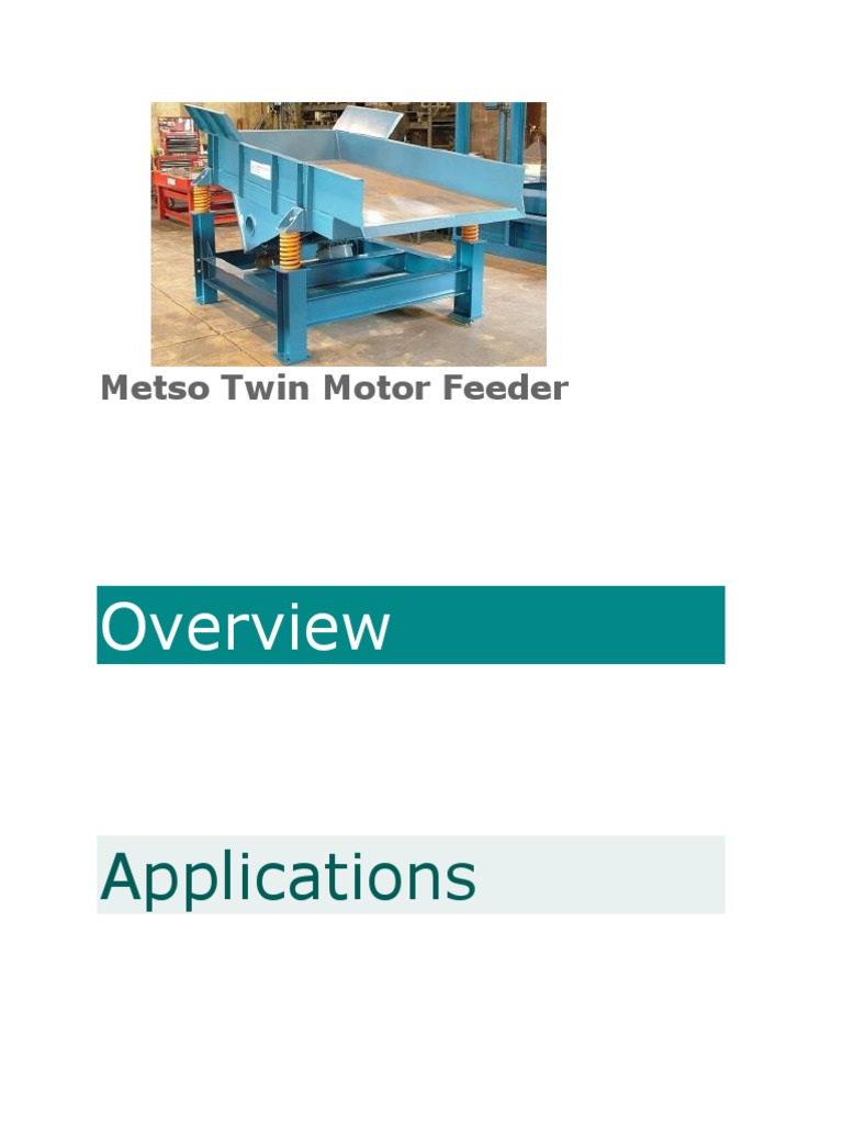 Metso Twin Motor Feeder | PDF | Computers | Technology & Engineering