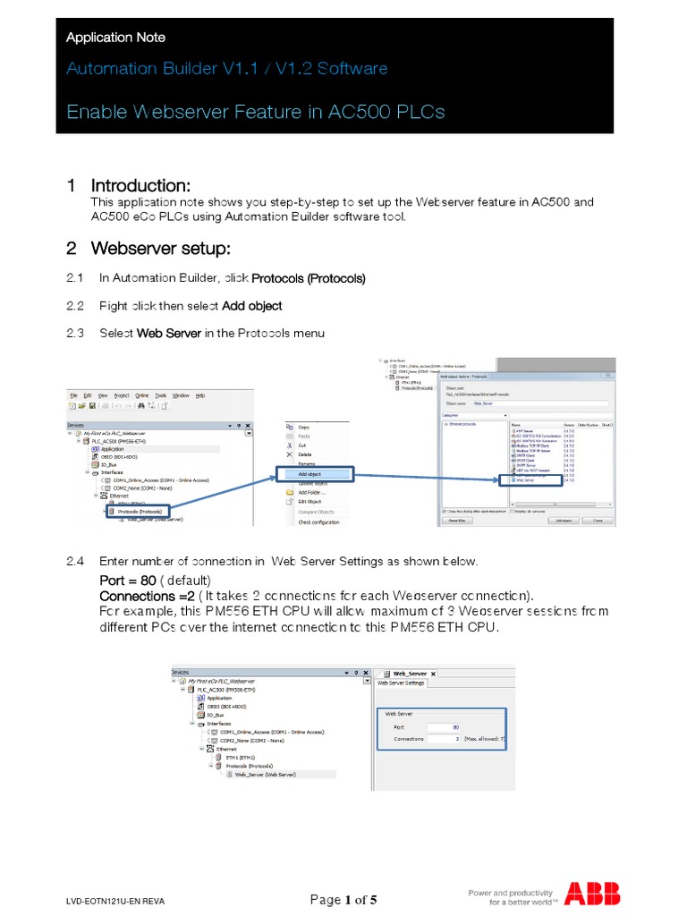Ac500 Web Server Lvd-eotn121u-En - Reva | PDF | Web Server | Internet & Web