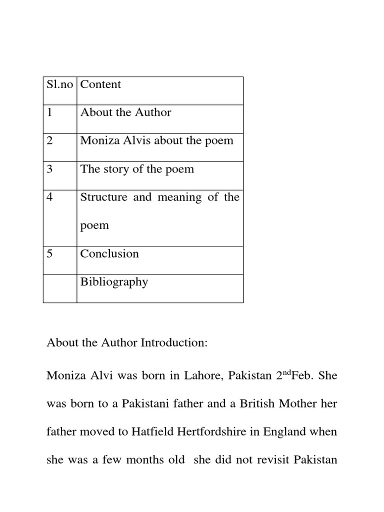 Moniza Alvi | PDF | Poetry | Clothing