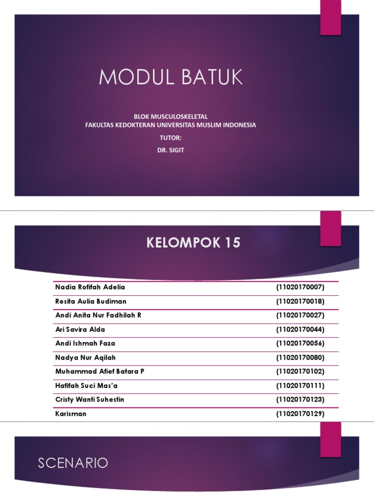 Modul Batuk: Blok Musculoskeletal Fakultas Kedokteran Universitas Muslim Indonesia Tutor: Dr ...