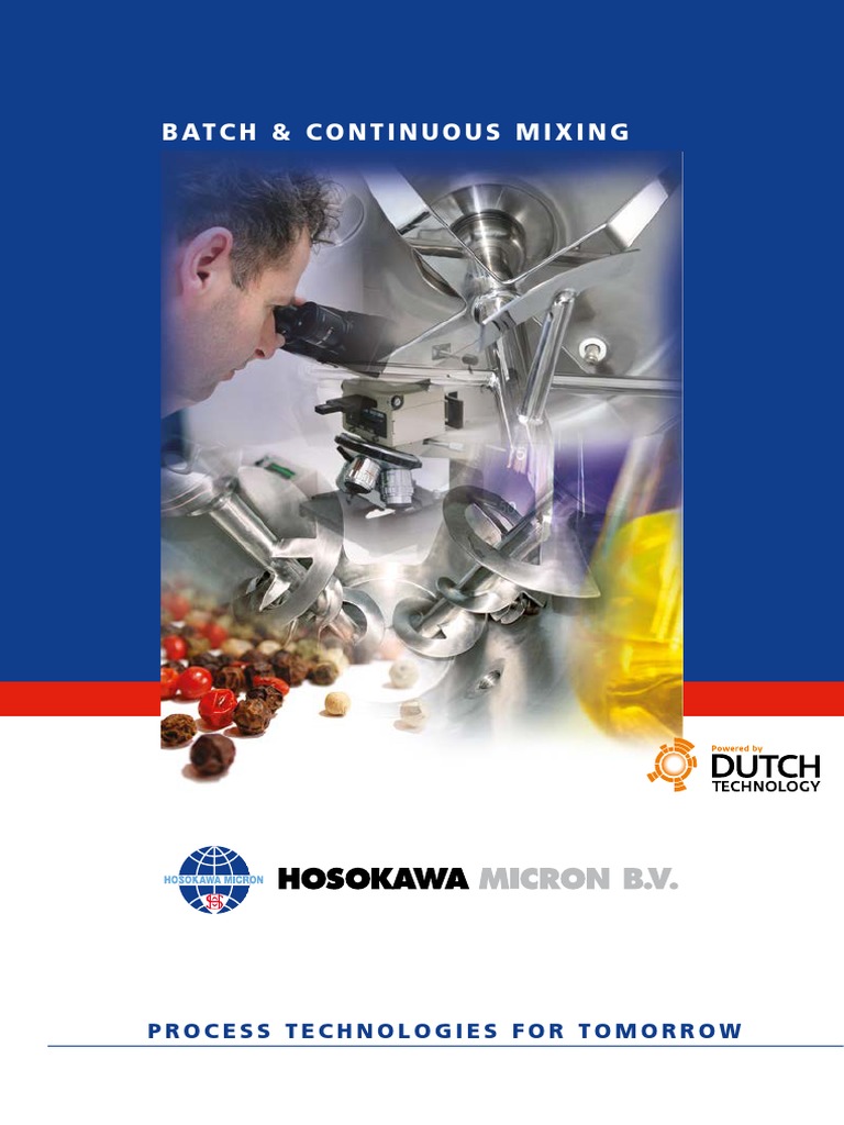 Batch Continuous Mixing | PDF | Chemistry | Materials