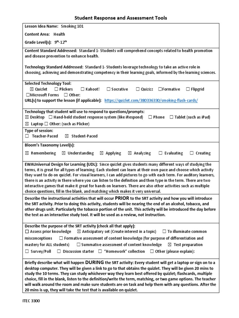 Student Response Tools | Download Free PDF | Question | Education Theory