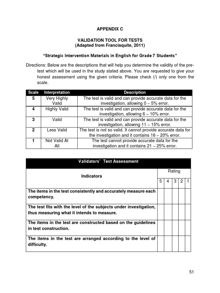 Validation Tool Test Pdf Data Validity Statistics