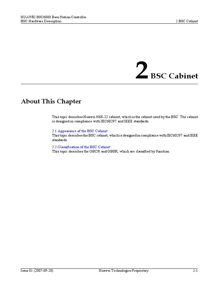 BSC Cabinet: About This Chapter | PDF