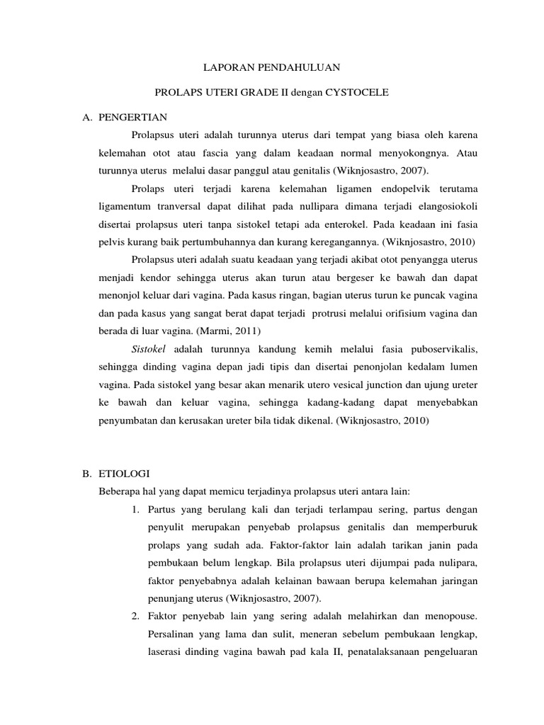 LP Prolaps Uteri | PDF