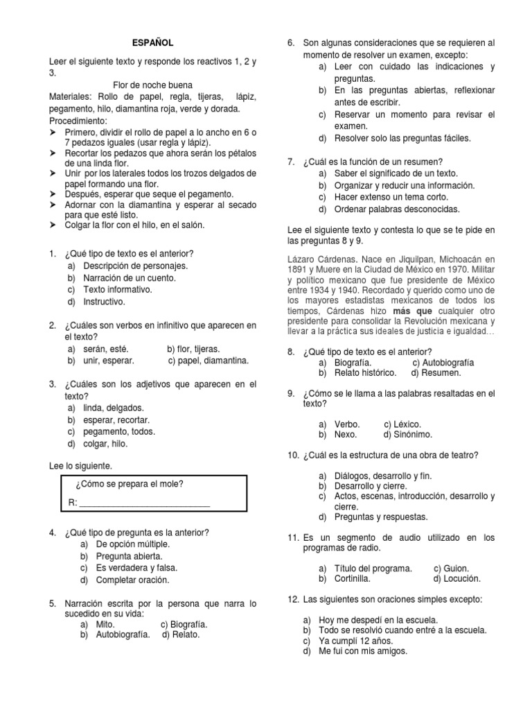 Examen OCI 2019 | PDF | Los bosques | Agua
