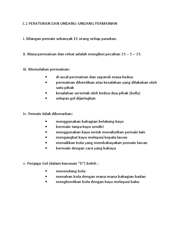 Peraturan Hoki | PDF