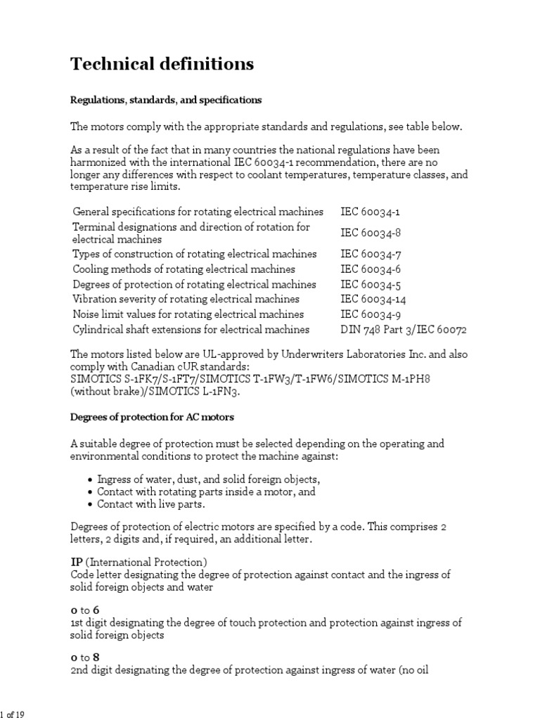 TECHNICAL DEFINITION AND DESCRIPTION Technical Specifications & Analysis