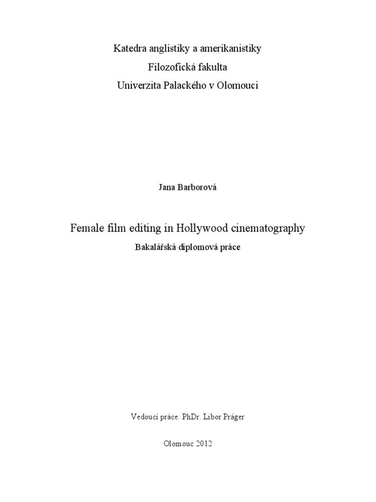 Female Editors | PDF | Film Director | Narrative