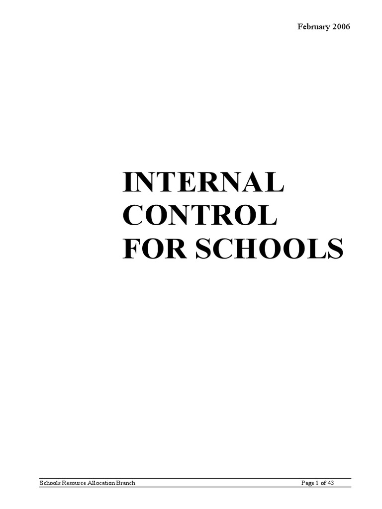 Internal Control | PDF | Cheque | Internal Control
