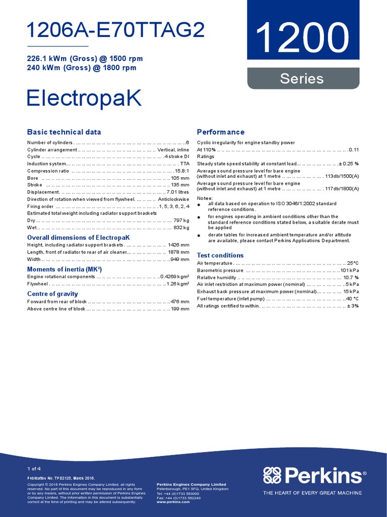 Electropak: 1206A-E70Ttag2 | PDF | Motor Oil | Engines
