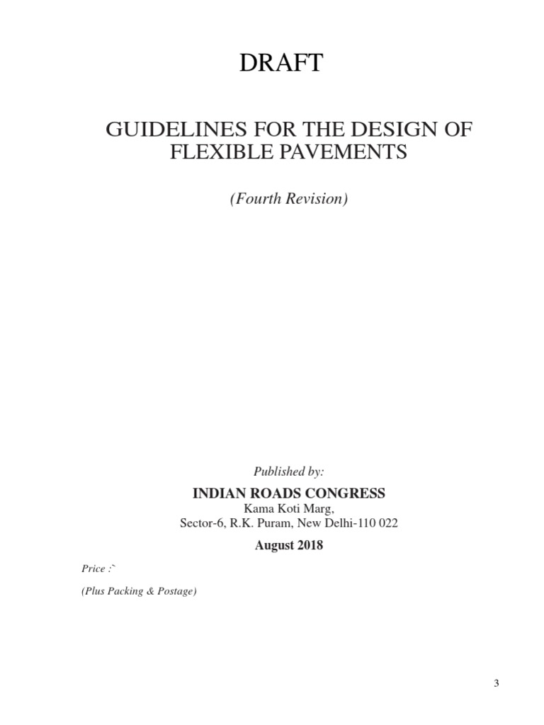1 Draft Revision IRC 37 Guidelines For The Design of Flexible Pavements ...