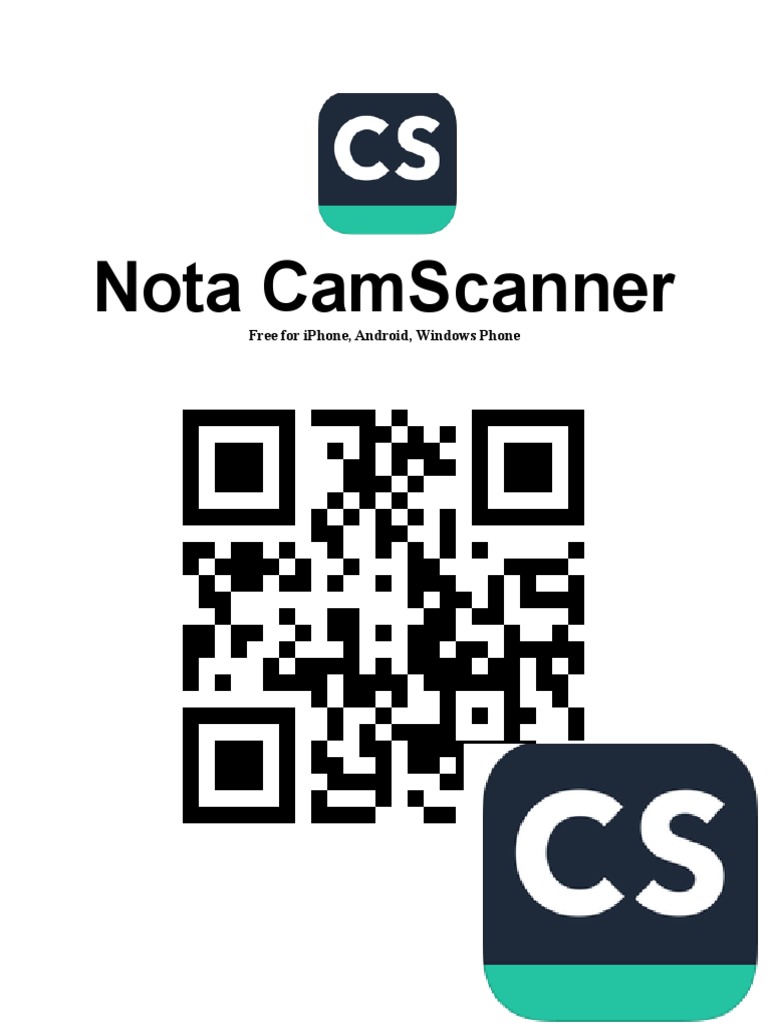 Nota Camscanner: Free For Iphone, Android, Windows Phone | PDF