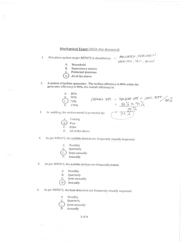 UPDA Mechanical Question With Answer | PDF