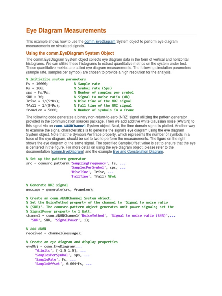 Eye Diagram Measurements Guide | PDF | Probability Density Function ...