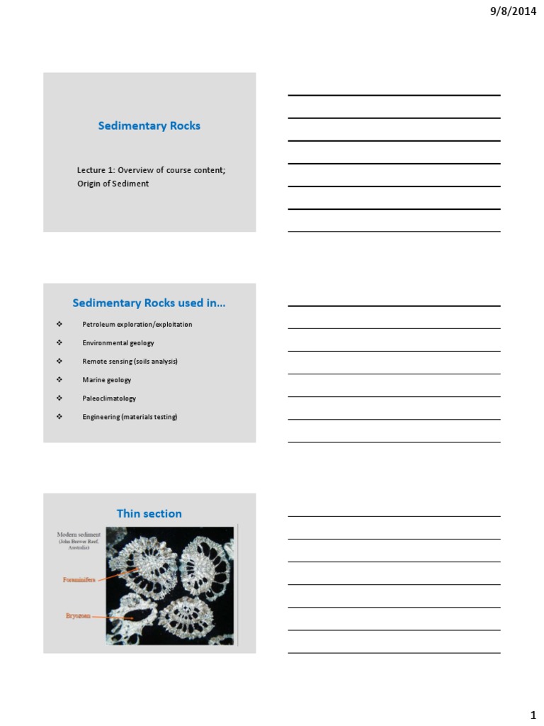 Overview of Sedimentary Rocks and Their Significance | PDF ...