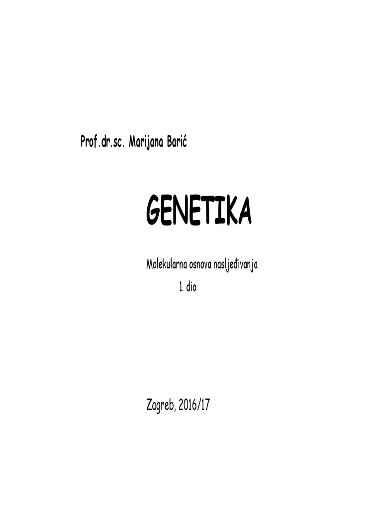 Dio Genetike - Molekularna Genetika PDF | PDF