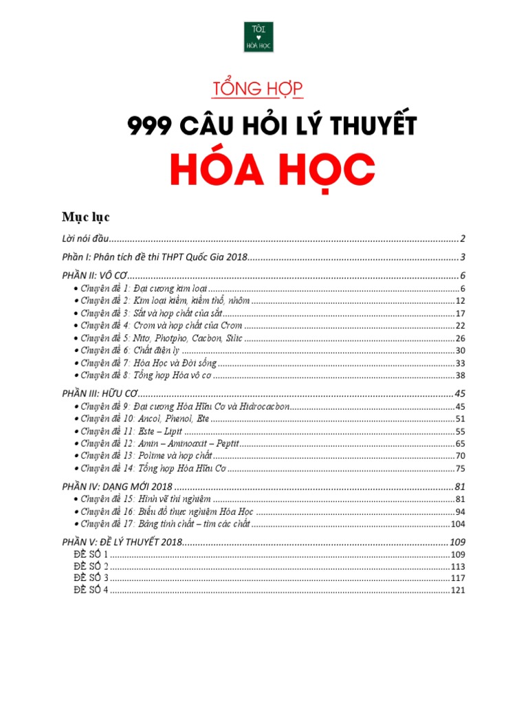 999 lý thuyết - TYHH - phiên bản 2018 PDF | PDF