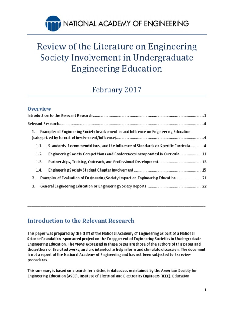 Literature Review PDF | PDF | Engineering | Curriculum