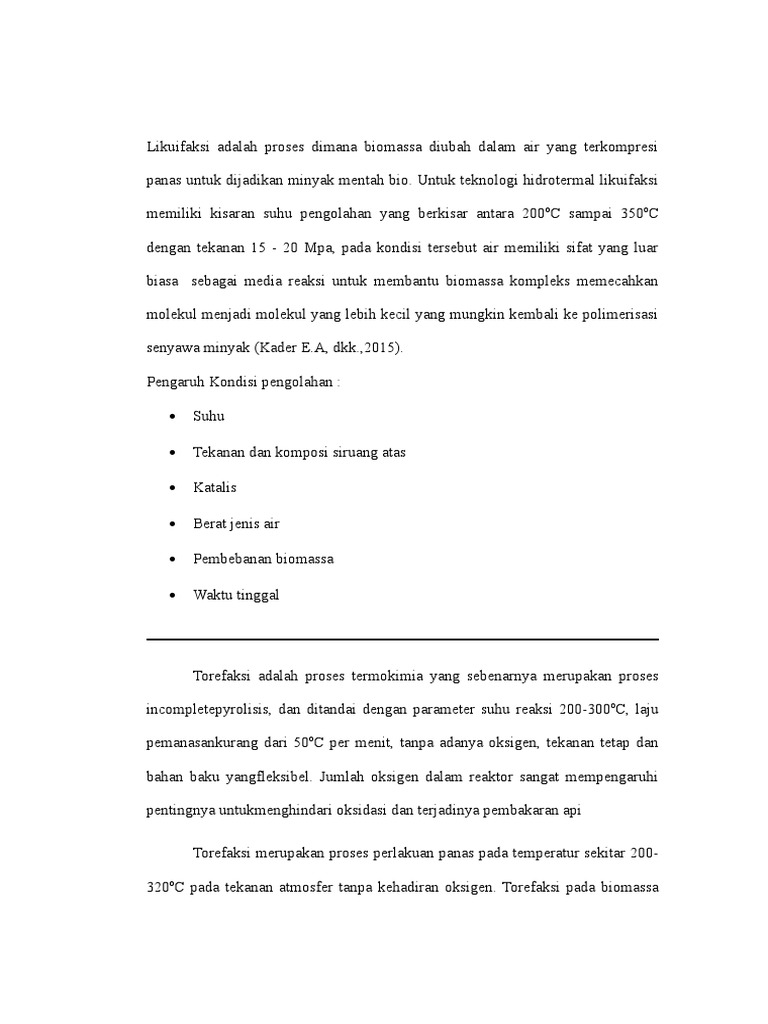 Likuifaksi - Torrefaction | PDF