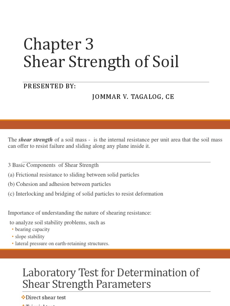 Determining Shear Strength Parameters of Soils Through Laboratory ...