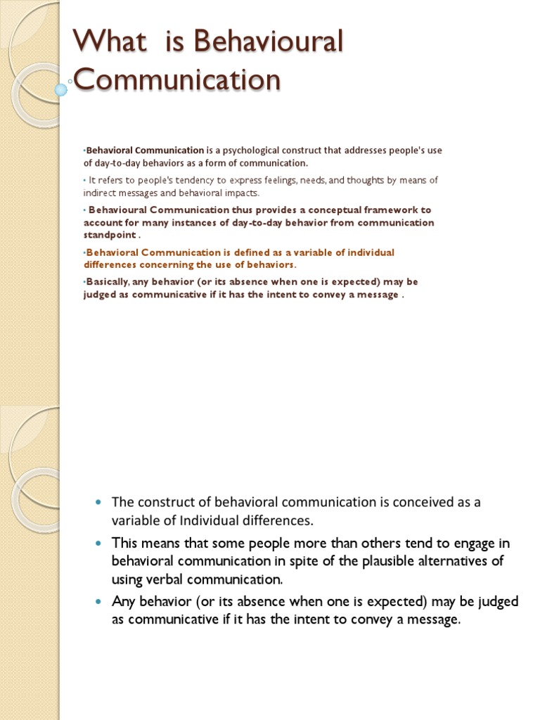 What Is Behavioural Communication Final | PDF | Symbols | Aggression