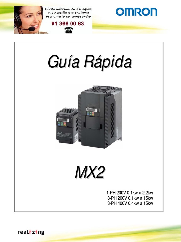 MANUAL Guia Rápida MX2 OMRON PDF | PDF | Esfuerzo de torsión | Relé